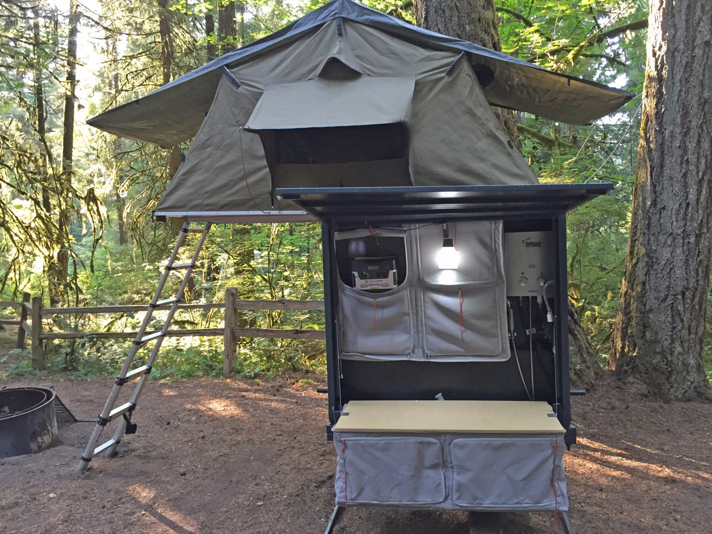 Nomad Hitch Camper with Roof Top Tent & Annex – The Original Nomad